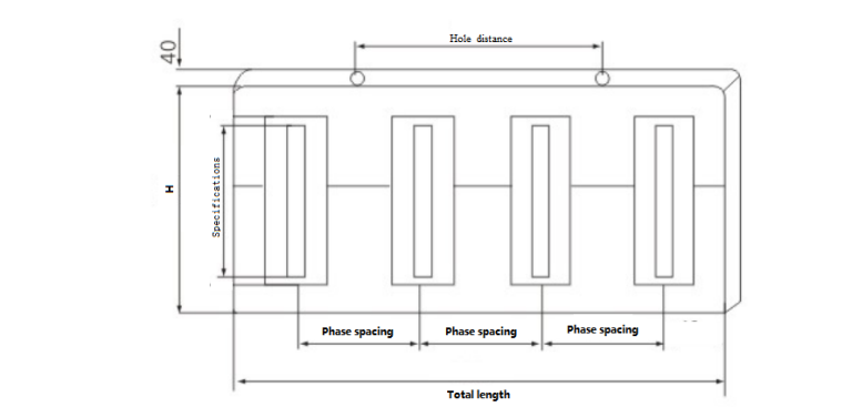 DMC Low Voltage 4-Phase Busbar Clamp Insulator Frame